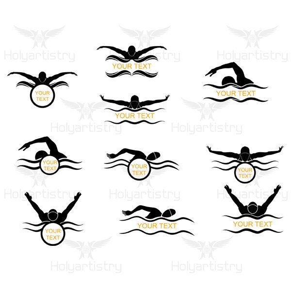 Swimming SVG Swimmer Cutting File for Cricut Swim Vector - Etsy