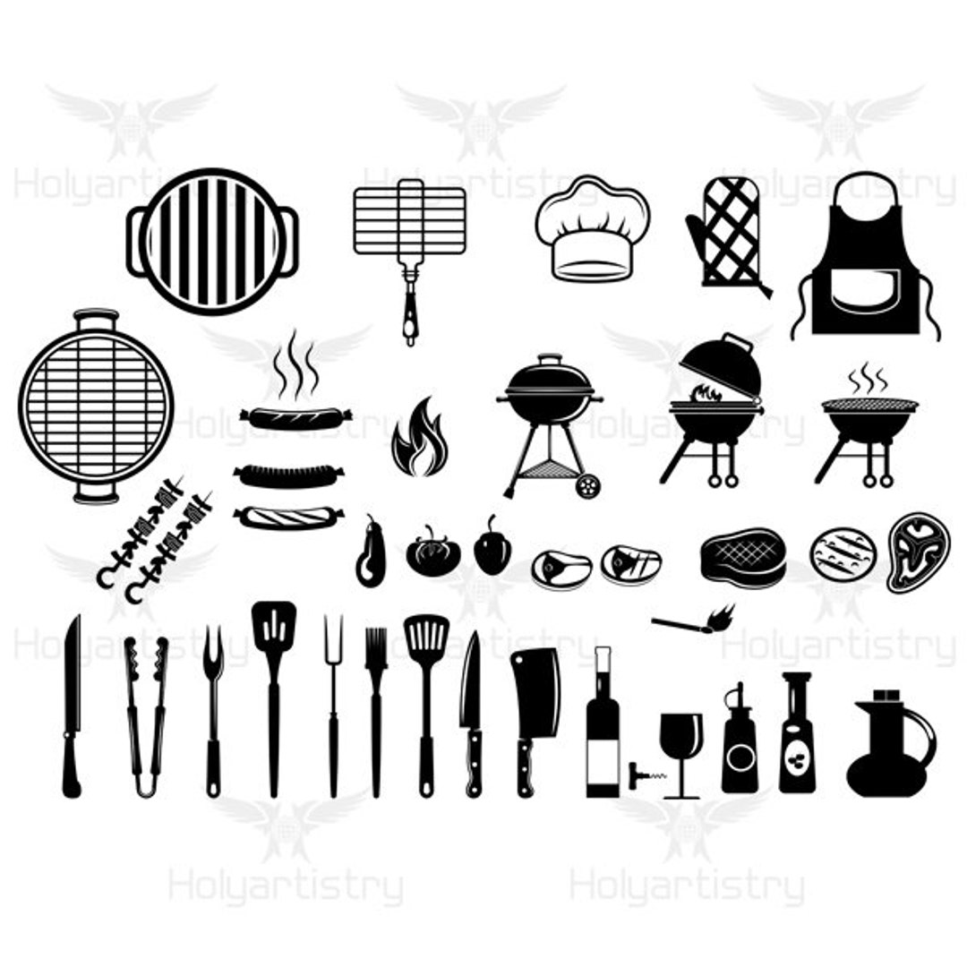 BBQ SVG, Grill Cutting File for Cricut, Meat Vector, Grilling ...