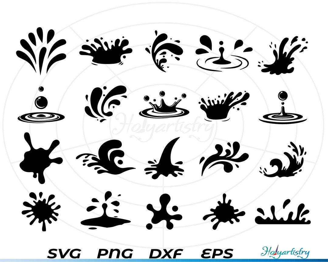 Water Drops Svg, Splash Svg, Water Svg, Rain Drops Svg, Raining Svg ...