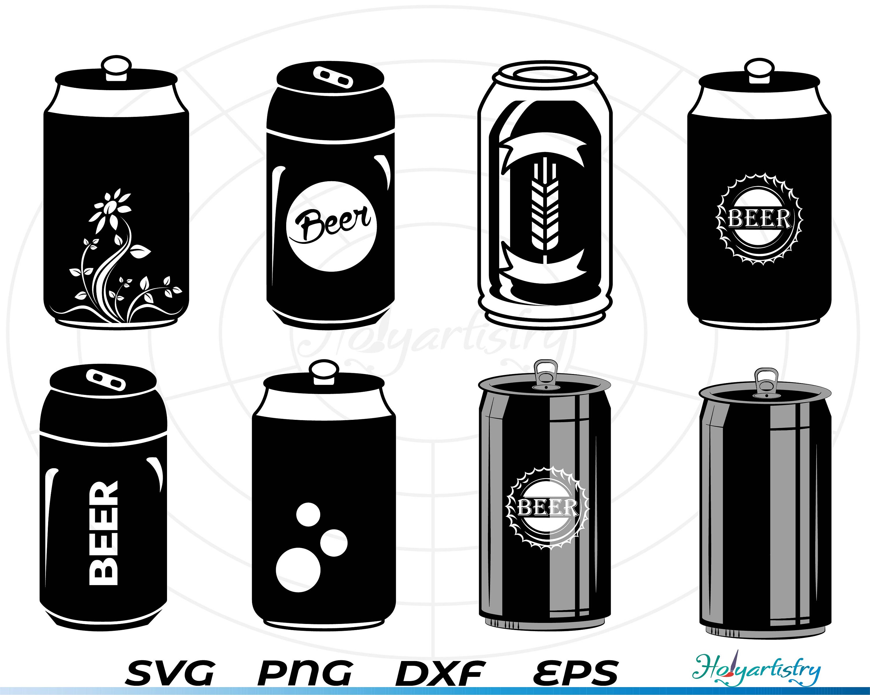 Beer Can SVG, Soda Can Svg, Aluminum Can Svg, Clipart, Cut Files for ...