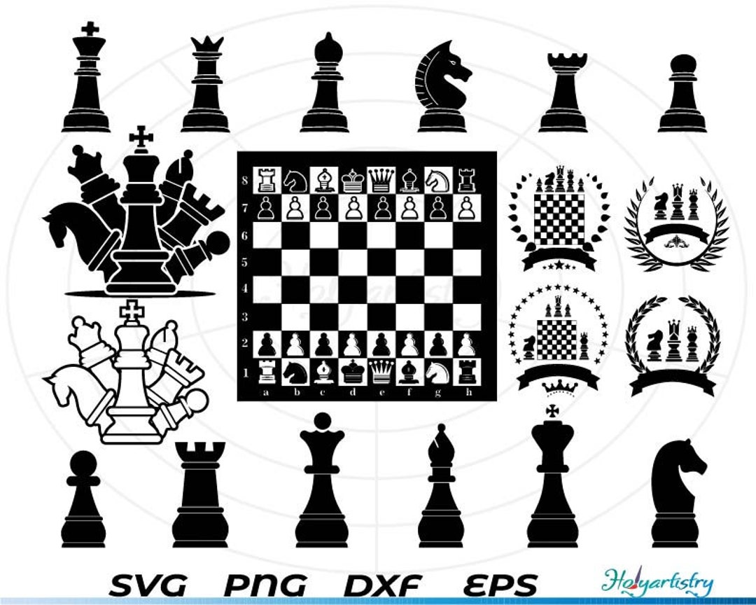 Chess Figures SVG, Chess Svg, Chess Pieces Bundle, Chess Silhouette ...