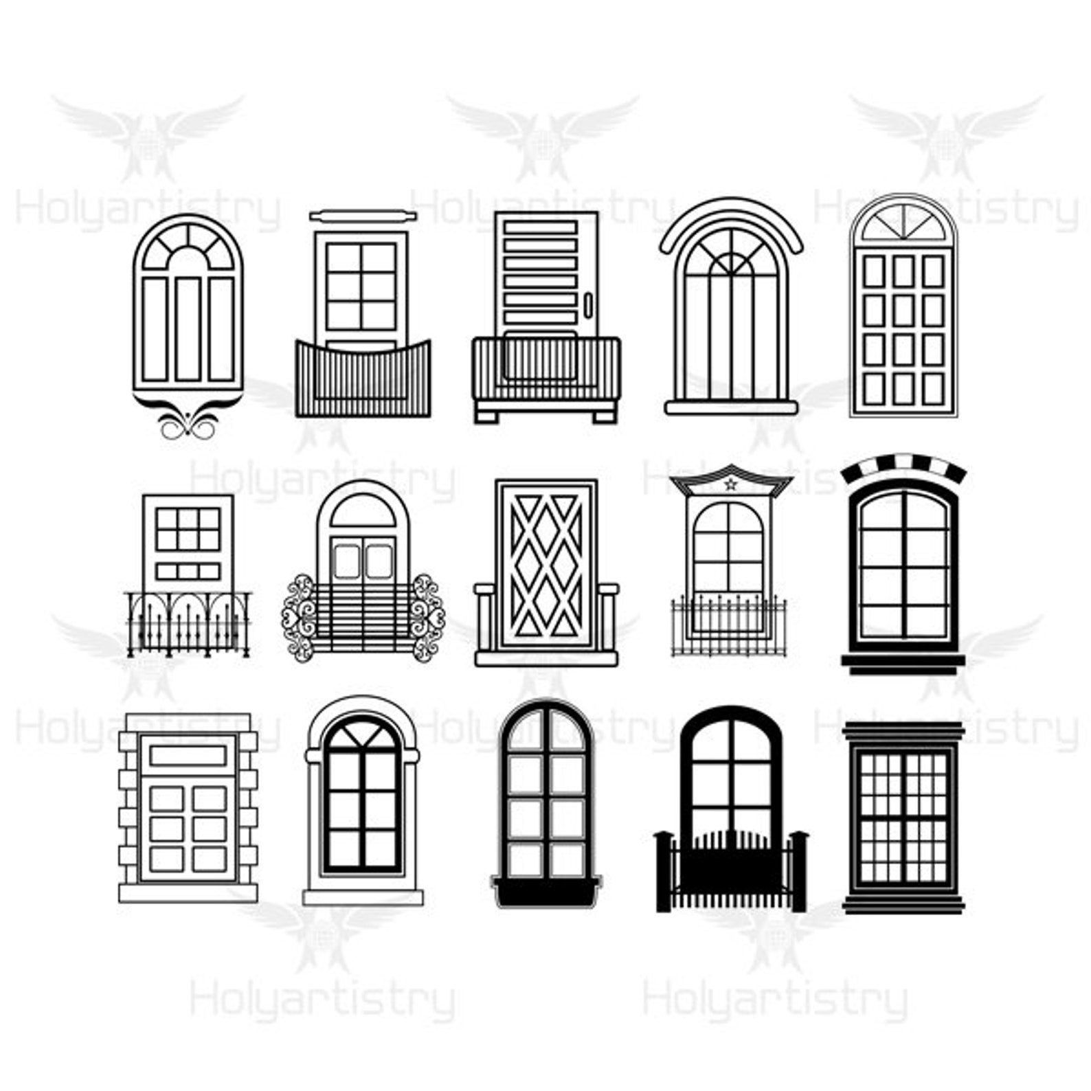Windows SVG, Windows Bundle Cutting File for Cricut,vector, Silhouette ...