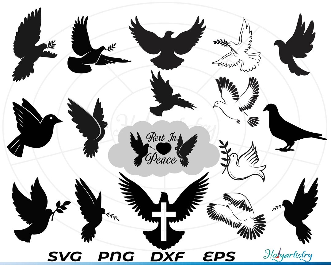 Dove Svg, Peace Svg, Flying Bird Svg, Pigeon Svg, Bird Svg, Clipart ...