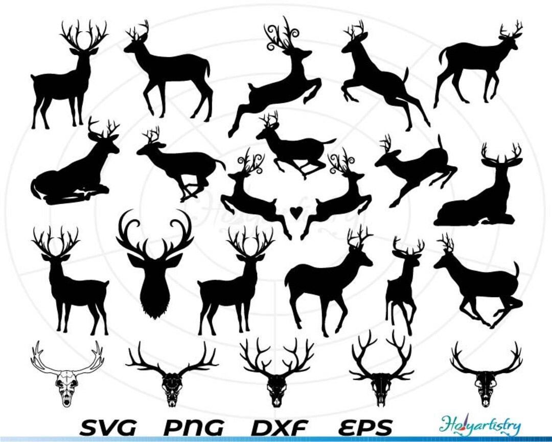 Christmas Dear SVG, Reindeer Svg Files for Cricut, Deer Bundle Svg ...