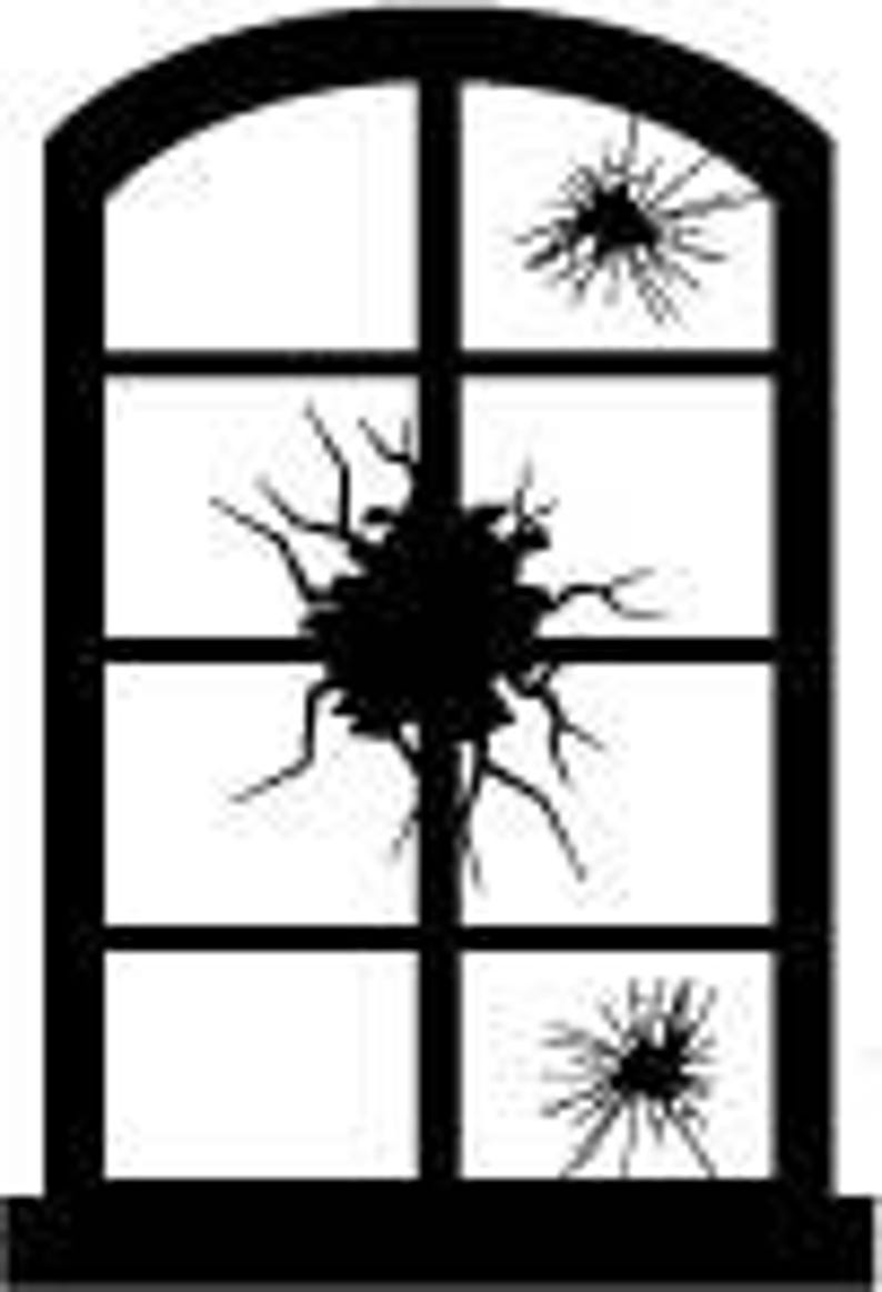 Broken Glass Svg, Cracked Glass, Silhouette , Broken Windows Clipart ...