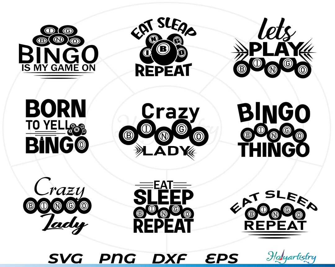Bingo SVG, Bingo Cutting File for Cricut, Bingo Vector, Bingo Monogram ...