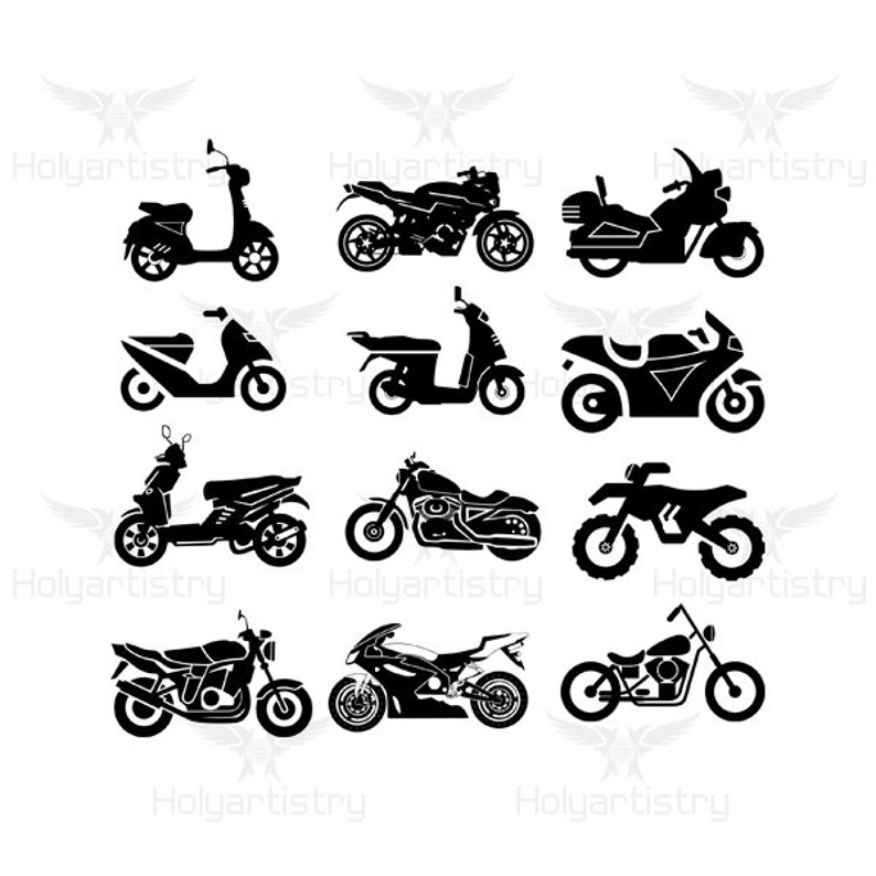 Motorcycle SVG Motorbike Cutting File for Cricut Motor Bike - Etsy