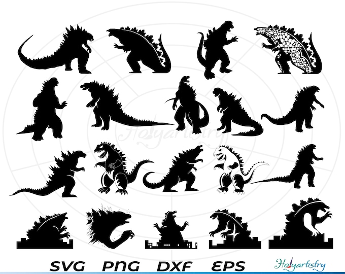 Godzilla Paper Craft, Digital Template, Origami, PDF Download DIY, Low ...