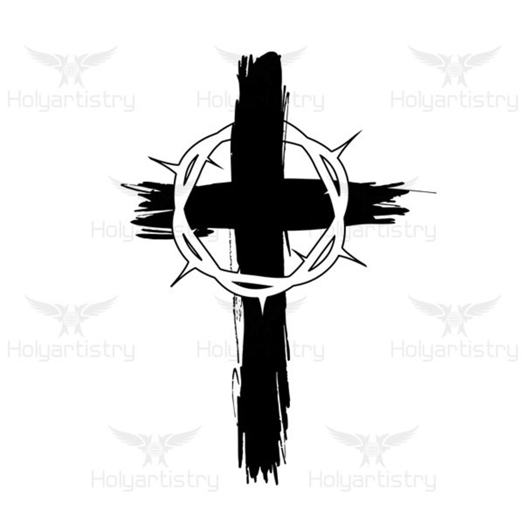 Crown and Cross SVG, Crown and Cross Cutting File for Cricut, Vector ...