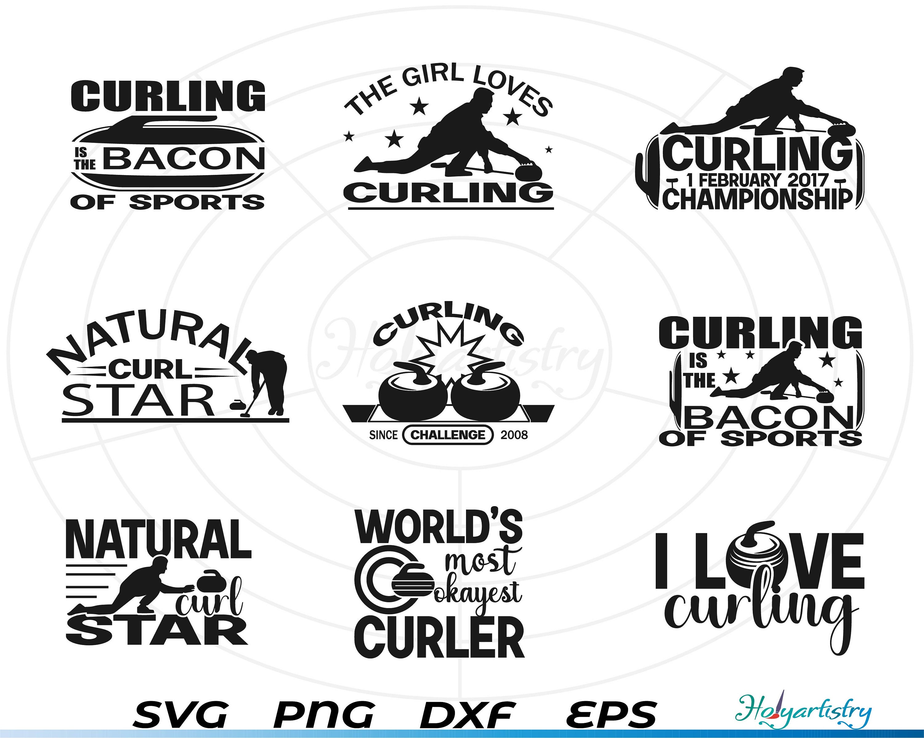 Curling Sport SVG, Curling Cutting File for Cricut, Curling Vector ...