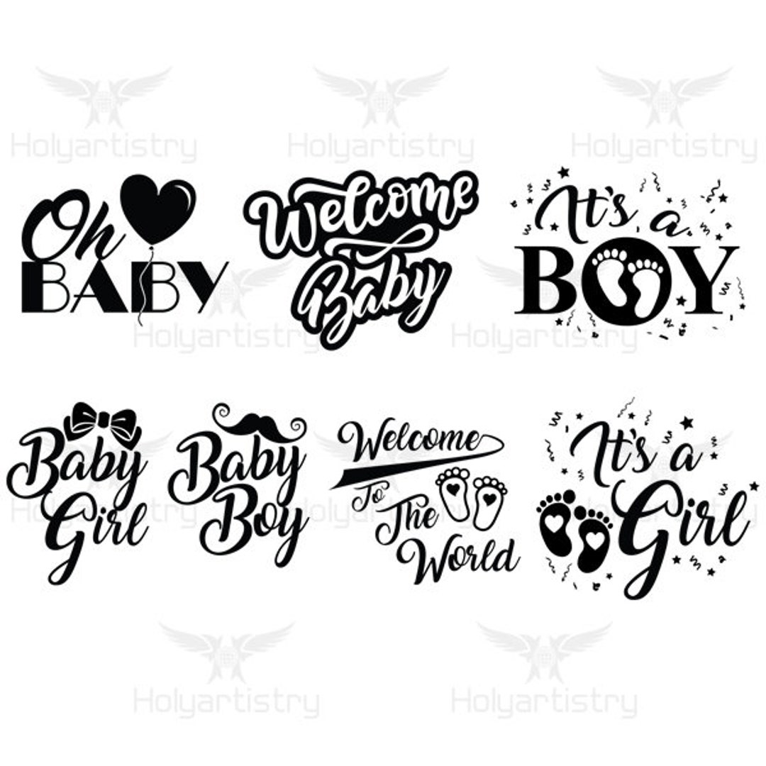 Baby Shower SVG, Newborn Cutting File for Cricut,vector,silhouette for ...