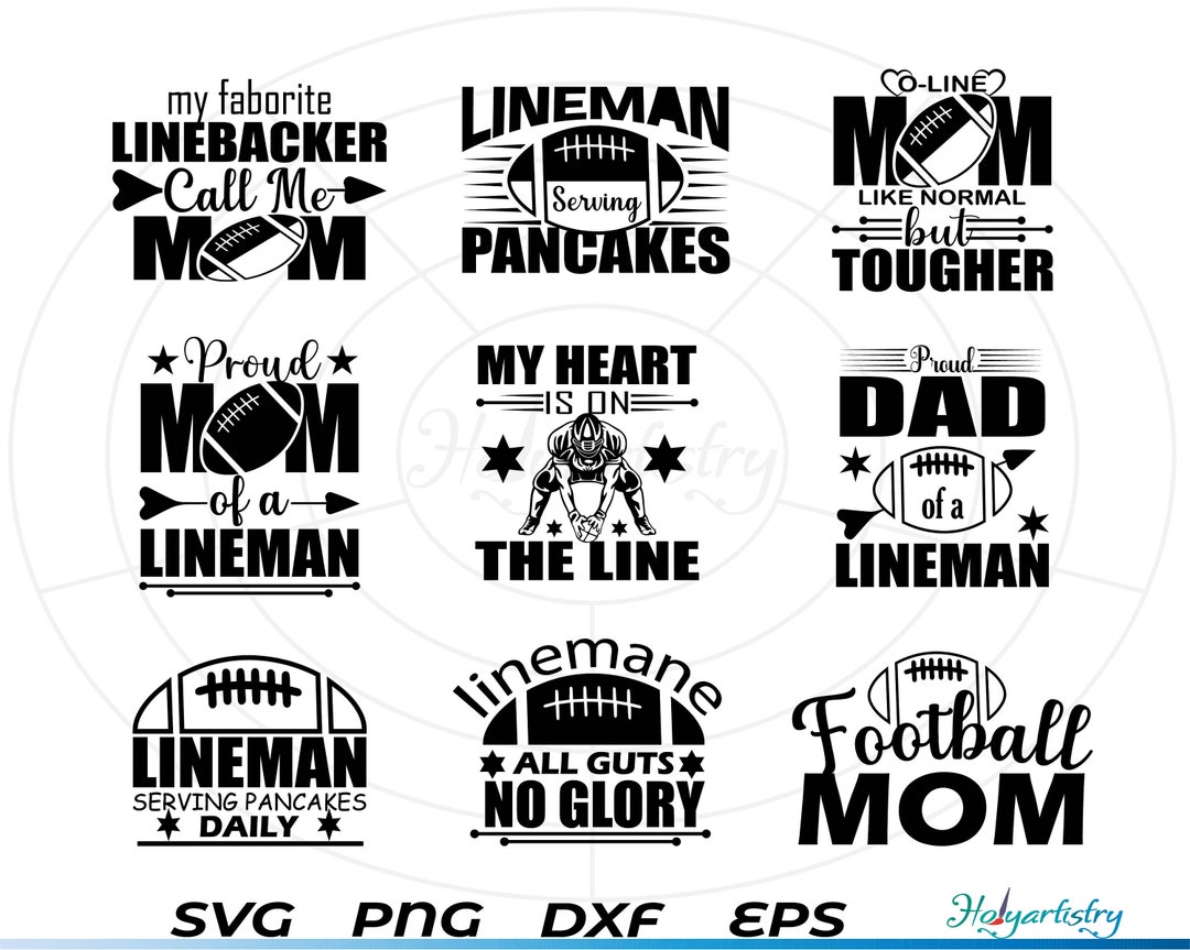 Football Lineman SVG, Lineman Cutting File for Cricut, Lineman Vector ...