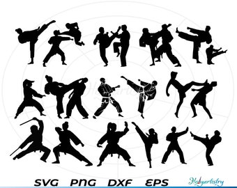 Karate Svg Bundle, SVG Files for Cricut, Karate Silhouette, Karate ...