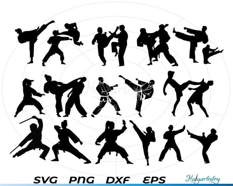 Karate Svg Bundle, SVG Files for Cricut, Karate Silhouette, Karate ...