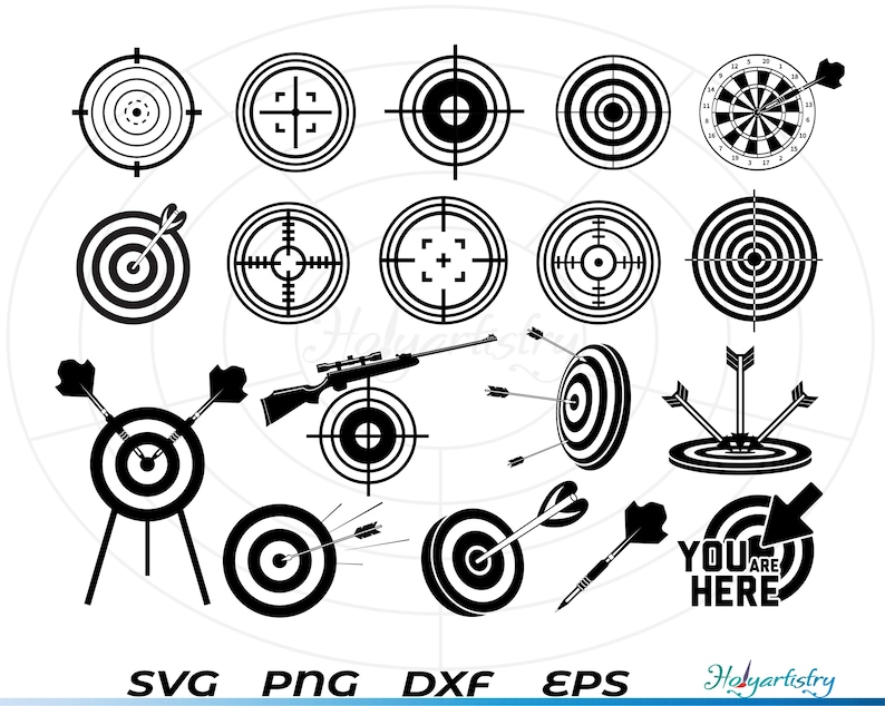 Target SVG, Bullseye SVG, Shooting Target SVG, Target Cricut, Clipart ...
