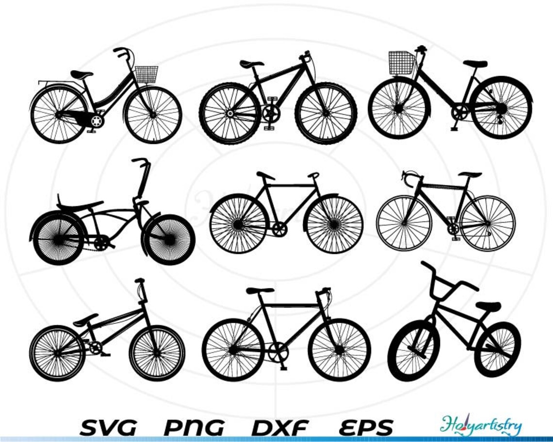 Bicycle Svg, Bike Svg, Bike Clipart, Mountain Bike Svg, Biker Cut Files ...