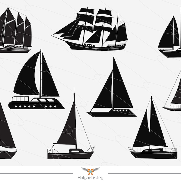 Sailing Ship Svg - Etsy