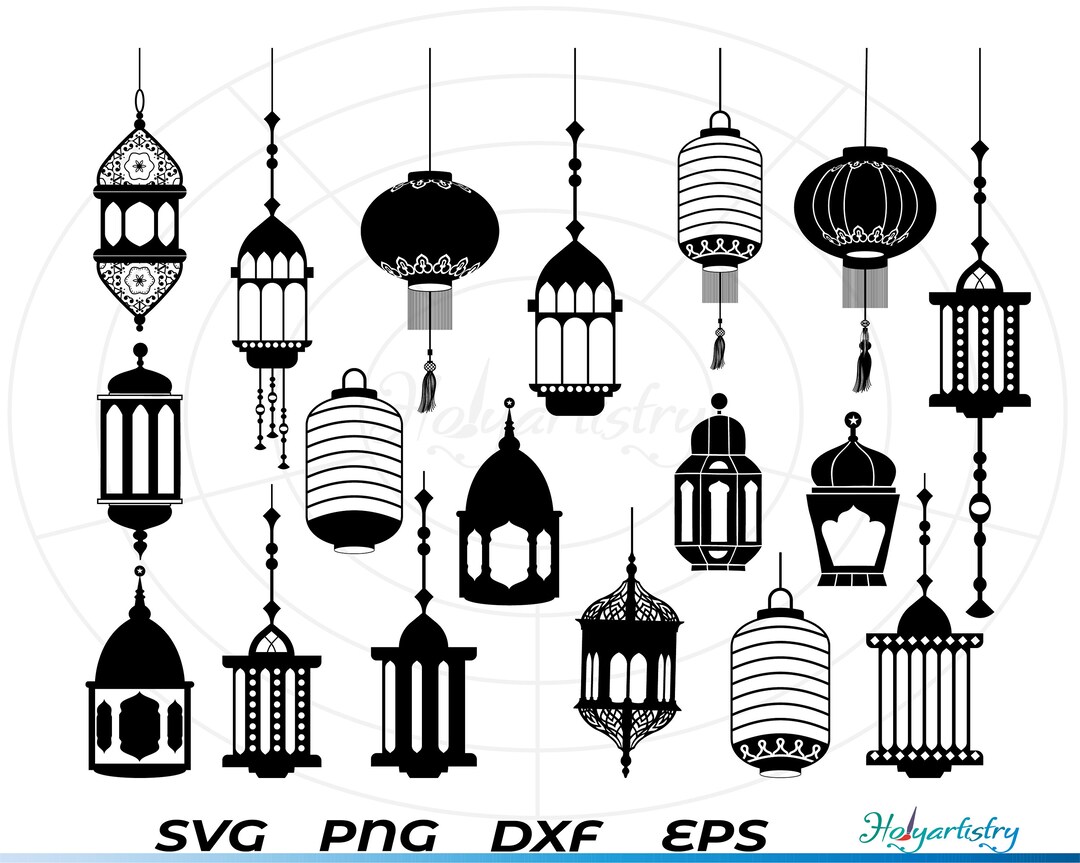 Lantern SVG, Light Svg, Lamp Svg, Electric Svg, Decoration, Allah ...