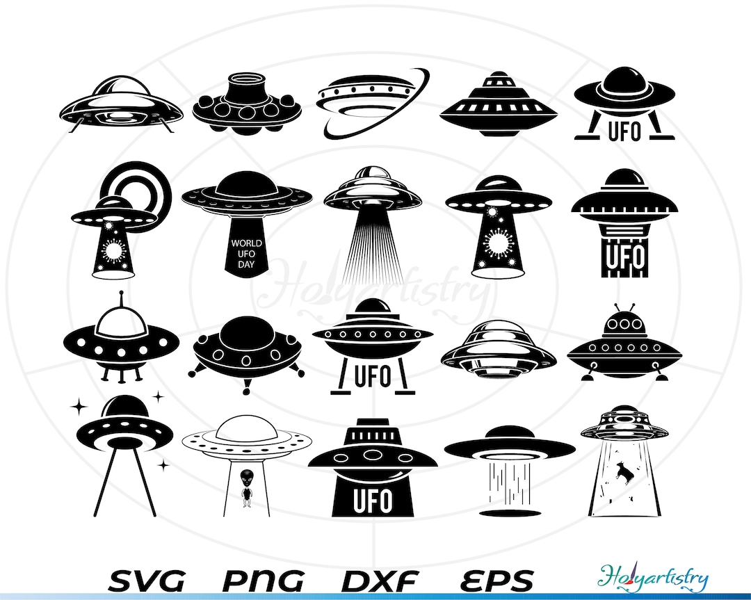 UFO SVG, Space Ship Svg, Alien Svg, Space Svg, Clipart, Cut Files for ...