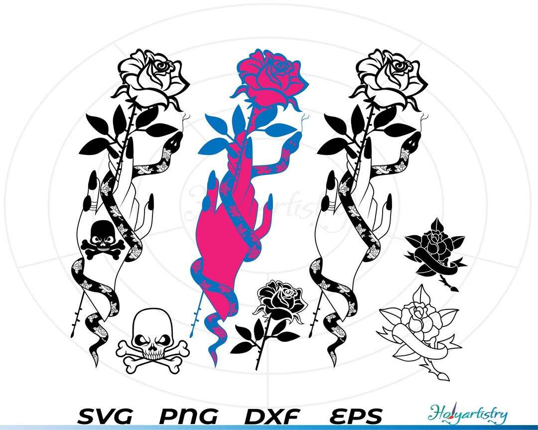 Tattoo Svg Bundle,hand Tattoo Svg Bundle,png Instant Digital Download ...