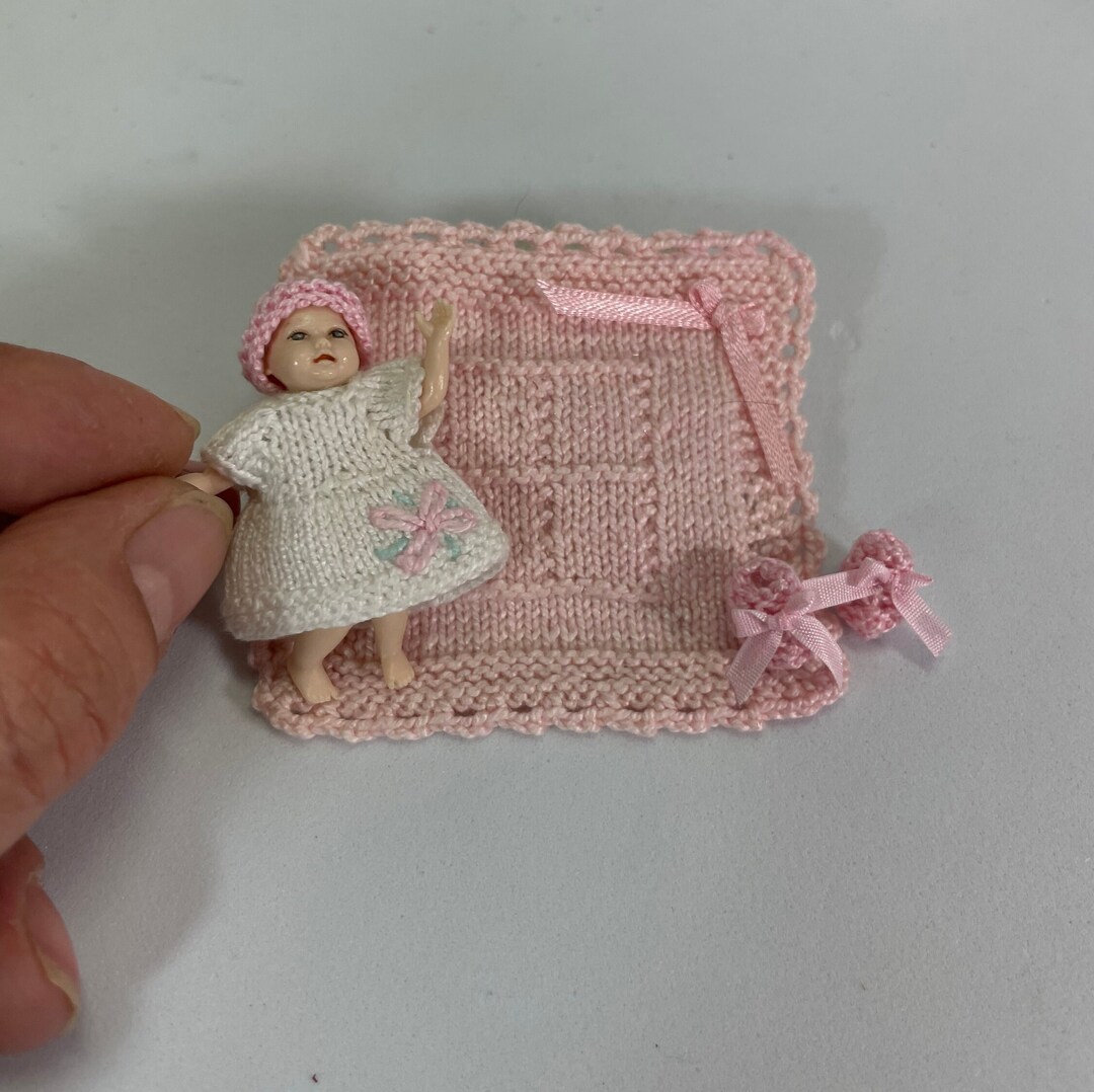 Set of Miniature Baby Accessories. Dollshouse Newborn Clothes. Doll ...