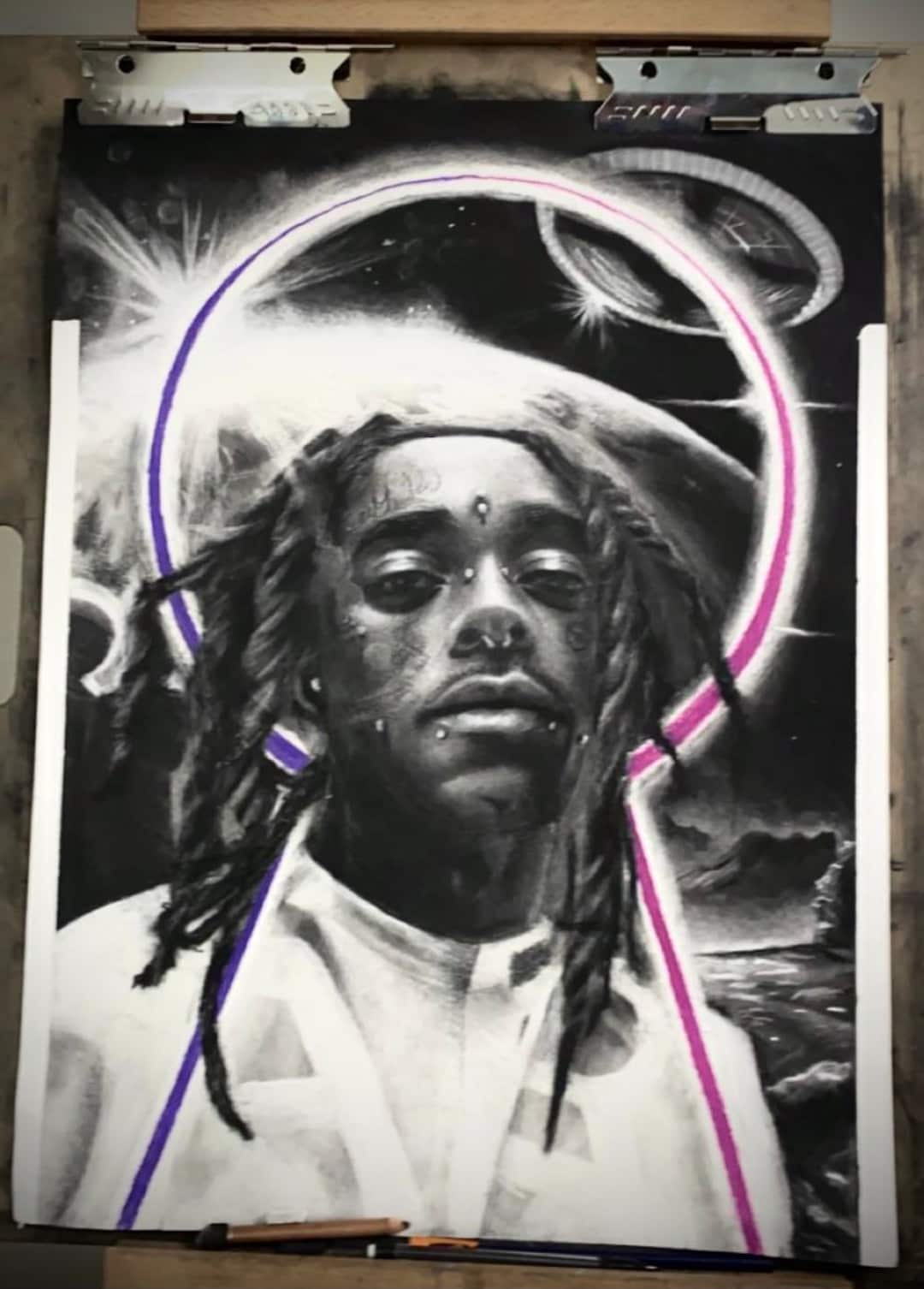 Original 18 X 24 Lil Uzi Eternal Atake Drawing Fan Art Poster - Etsy