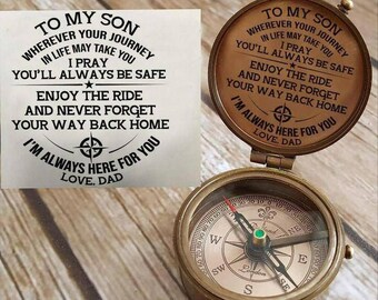 To My Son Compass - Etsy