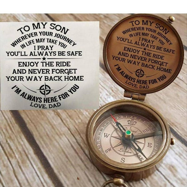 Dad to Son Compass - Etsy Australia