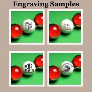 Personalized Engraved Snooker/billiards Cue Ball - White 52mm Ball for ...