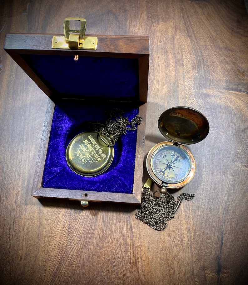 PERSONALIZED POCKET COMPASS Custom Vintage Compass | Etsy