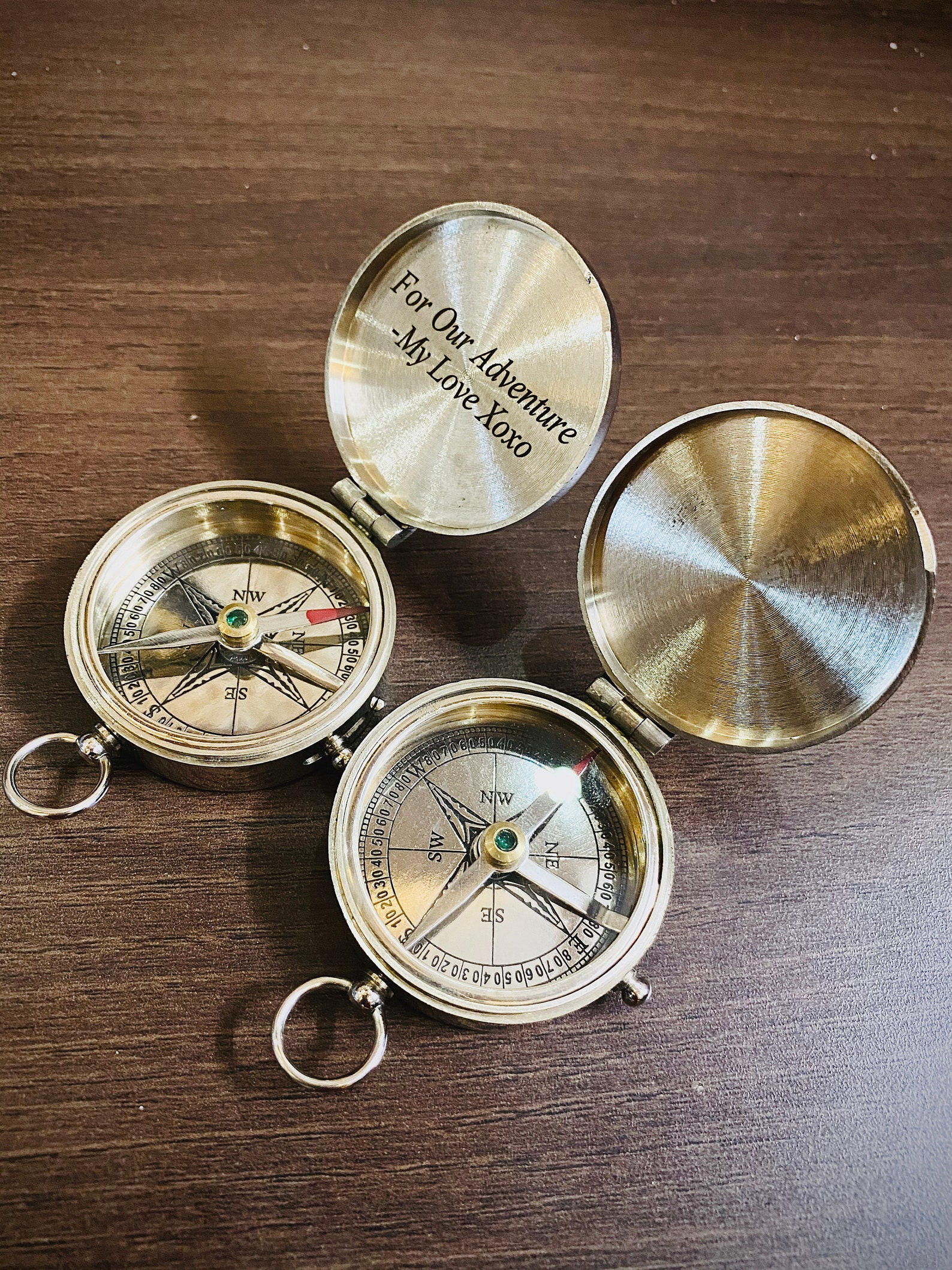Personalized Working Compass, Engraved Compass, Handmade Silver Compass ...