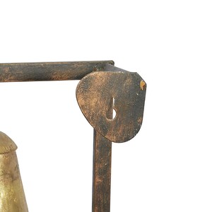 Antique Wall Hanging Metal Bell Wall Decor on 32cm Iron Stand, Indoor ...