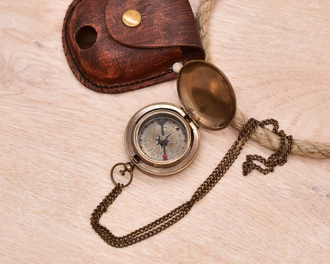 Personalized Engraved Brass Compass With Handwriting Custom Working ...