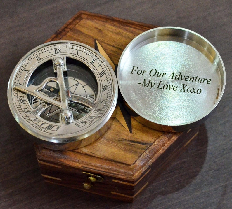 Personalized Sundial Compass Compass for Son Engraved Custom | Etsy