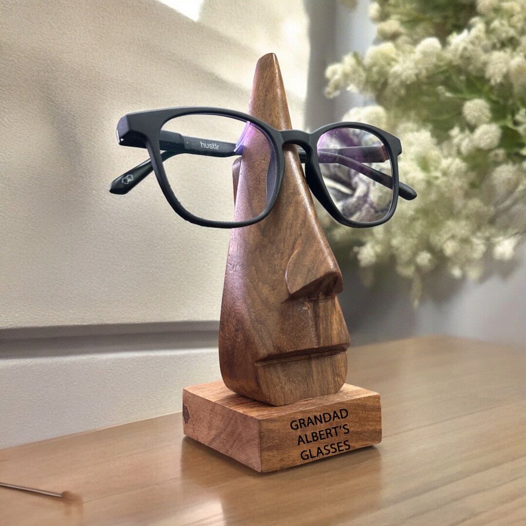Personalized Wooden Specs Holder - Custom Engraved Father's Day Gift ...