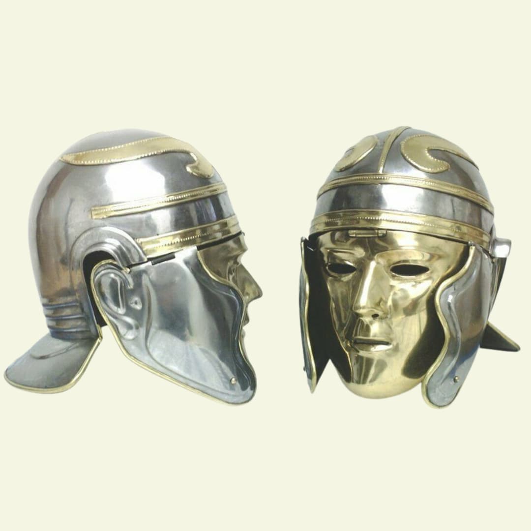 Larp Mask, Roman Battle Mask, Historic Cosplay, Ancient Mask, Costume ...