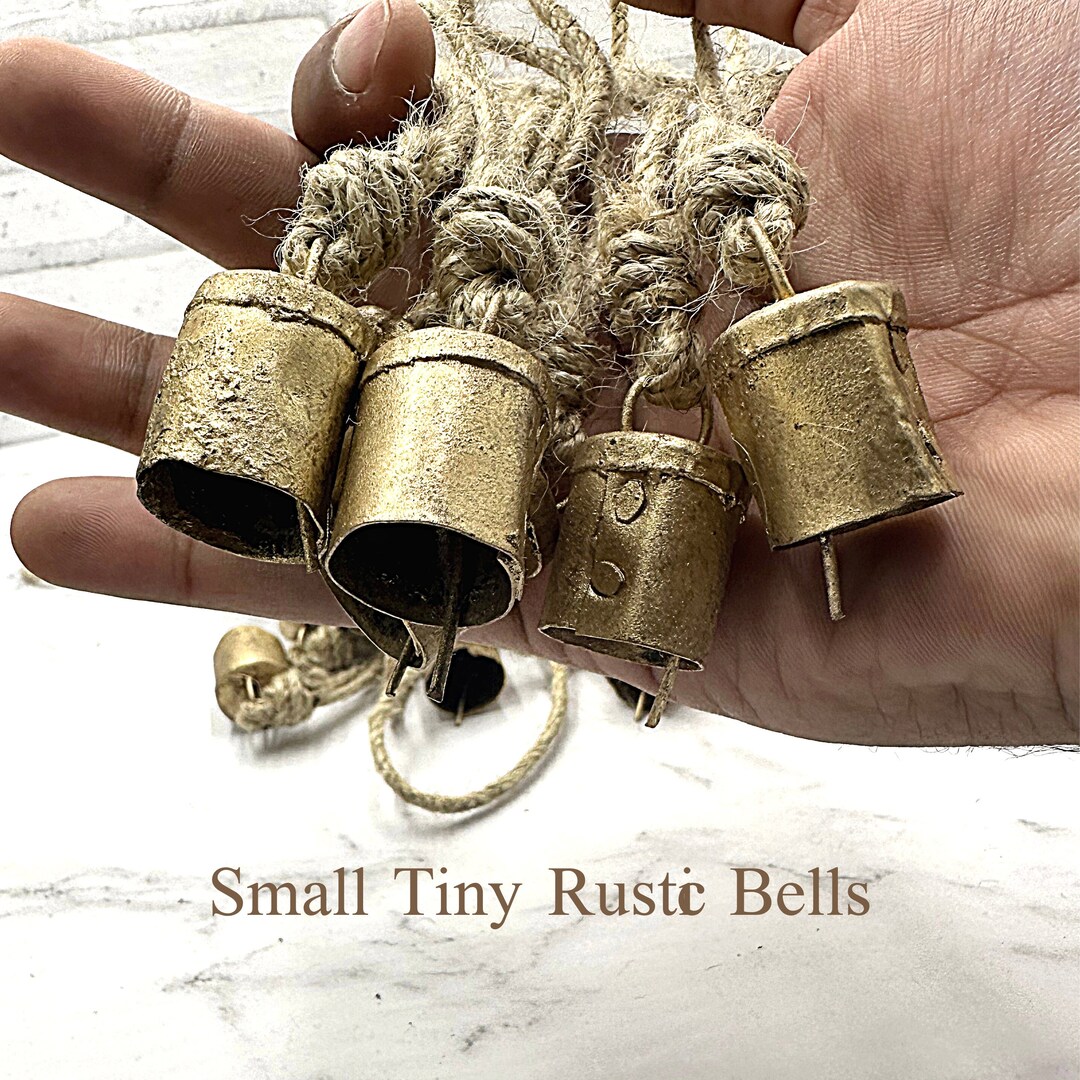 Mini 4.5cm Harmony Bells With Rute Jopes, Tiny Cowbell Vintage Handmade ...