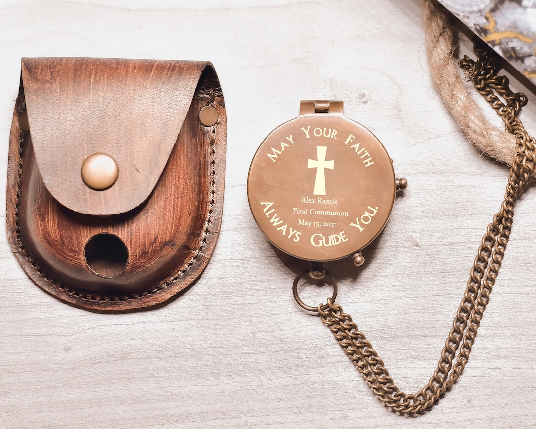 Personalized Compass, Engraved Compass, Baptism Compass, First ...