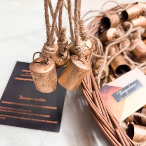 4cm Rustic Cylinder Shaped Cow Bells, Lucky Christmas Decor Bells With ...