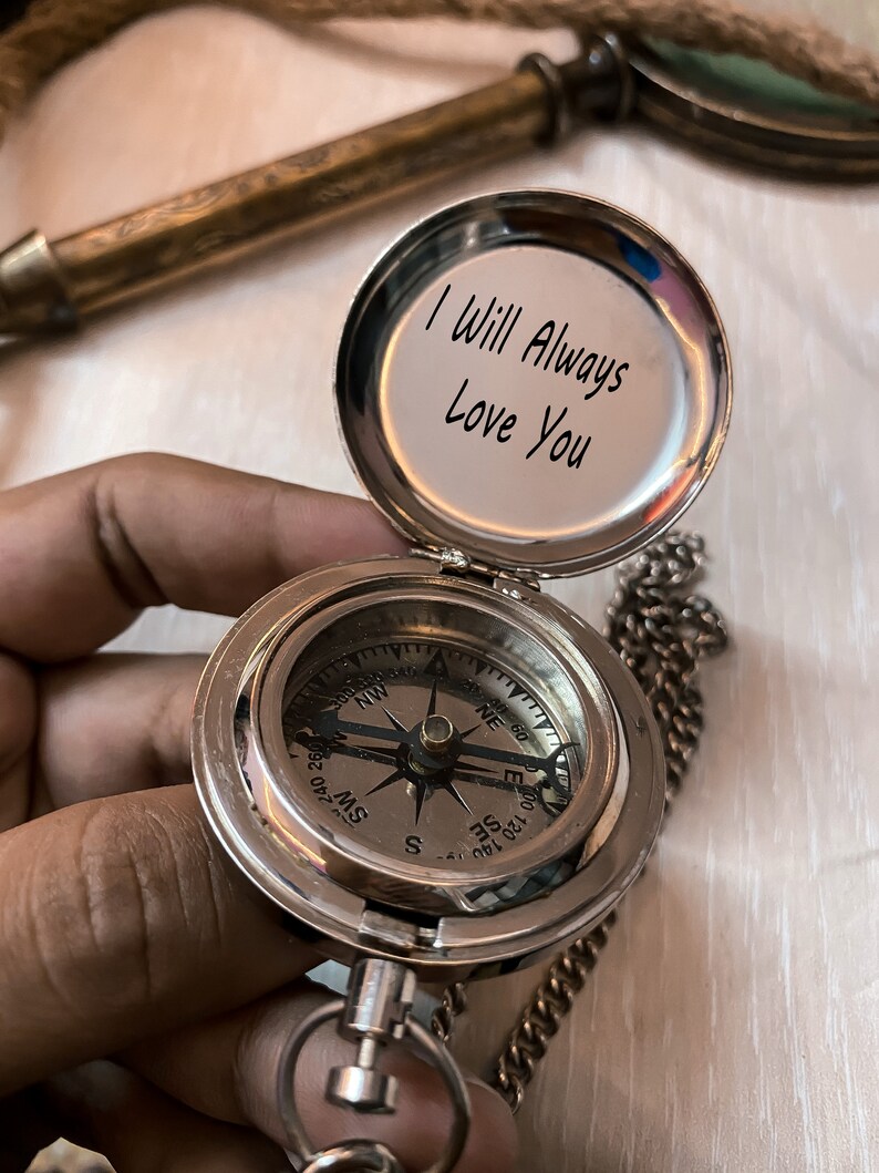 Engraved Compass, Personalized Compass, Anniversary Gift, Gift for Men ...