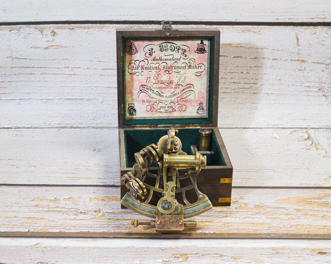 Nautical Brass Working Sextant, Antique Maritime Navigational ...