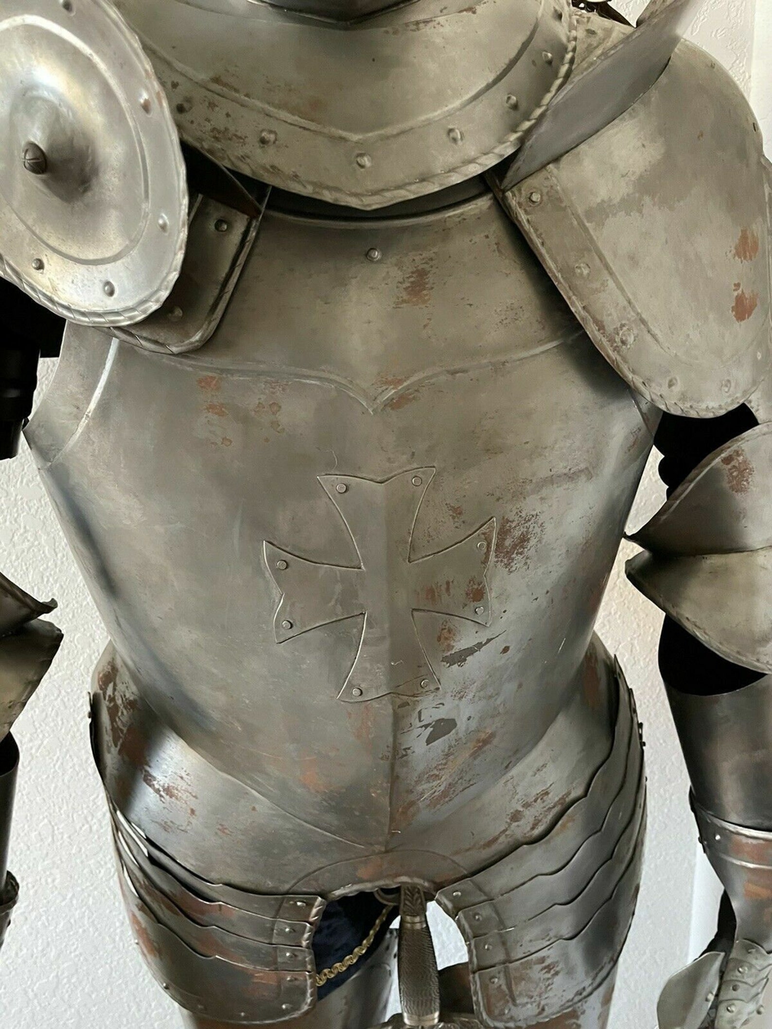 Medieval Knight Full Metal Suit of Armor Life Size 18 Ga SCA Steel ...