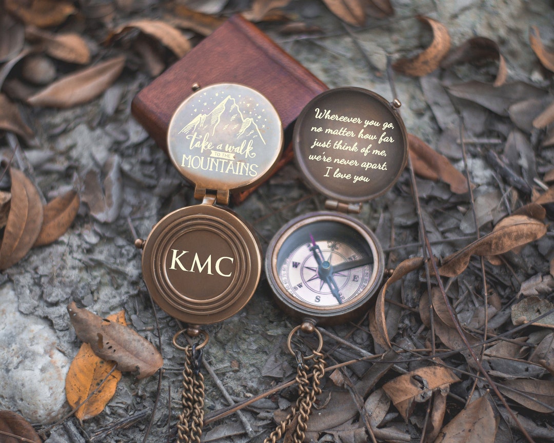 Engraved Compass, It Keeps All Personal Memory Forever, Gift for Men ...