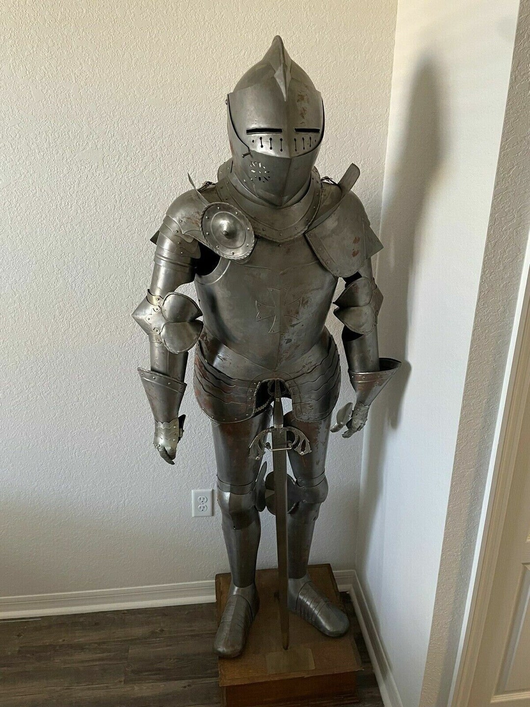 Medieval Knight Full Metal Suit of Armor Life Size 18 Ga SCA Steel ...