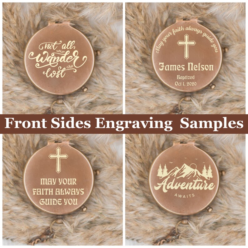Engraved Compass Personalized Compass Baptism Gift Baptism - Etsy