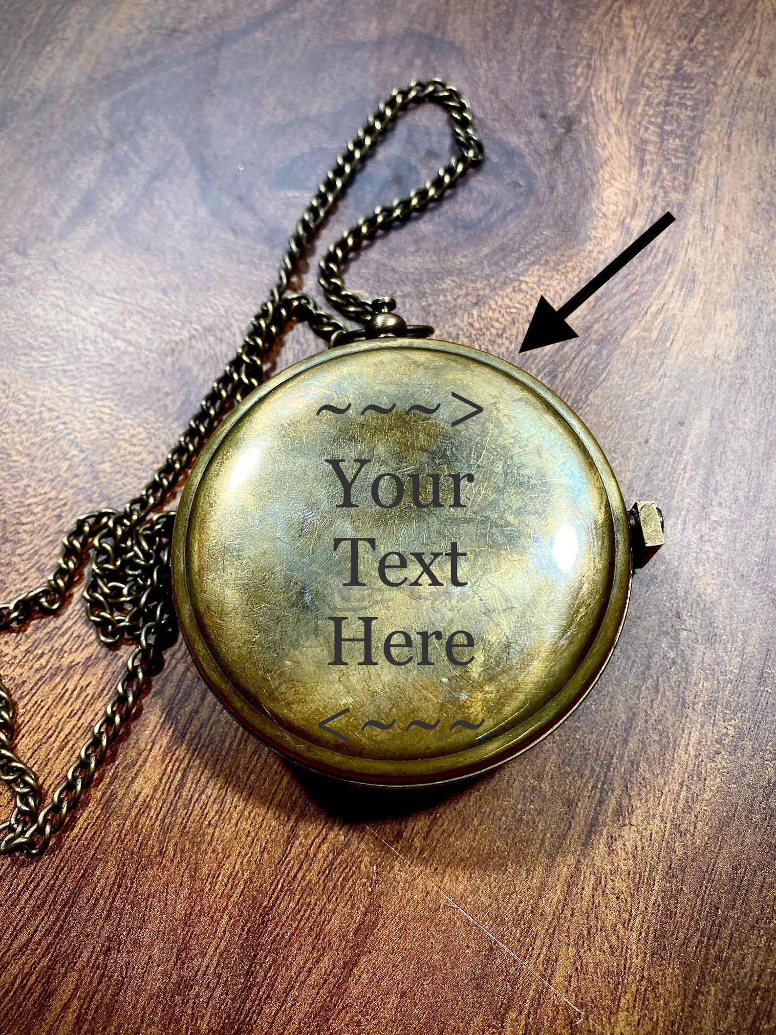 Personalized Engraved Sundial Compass With Customized Wooden | Etsy