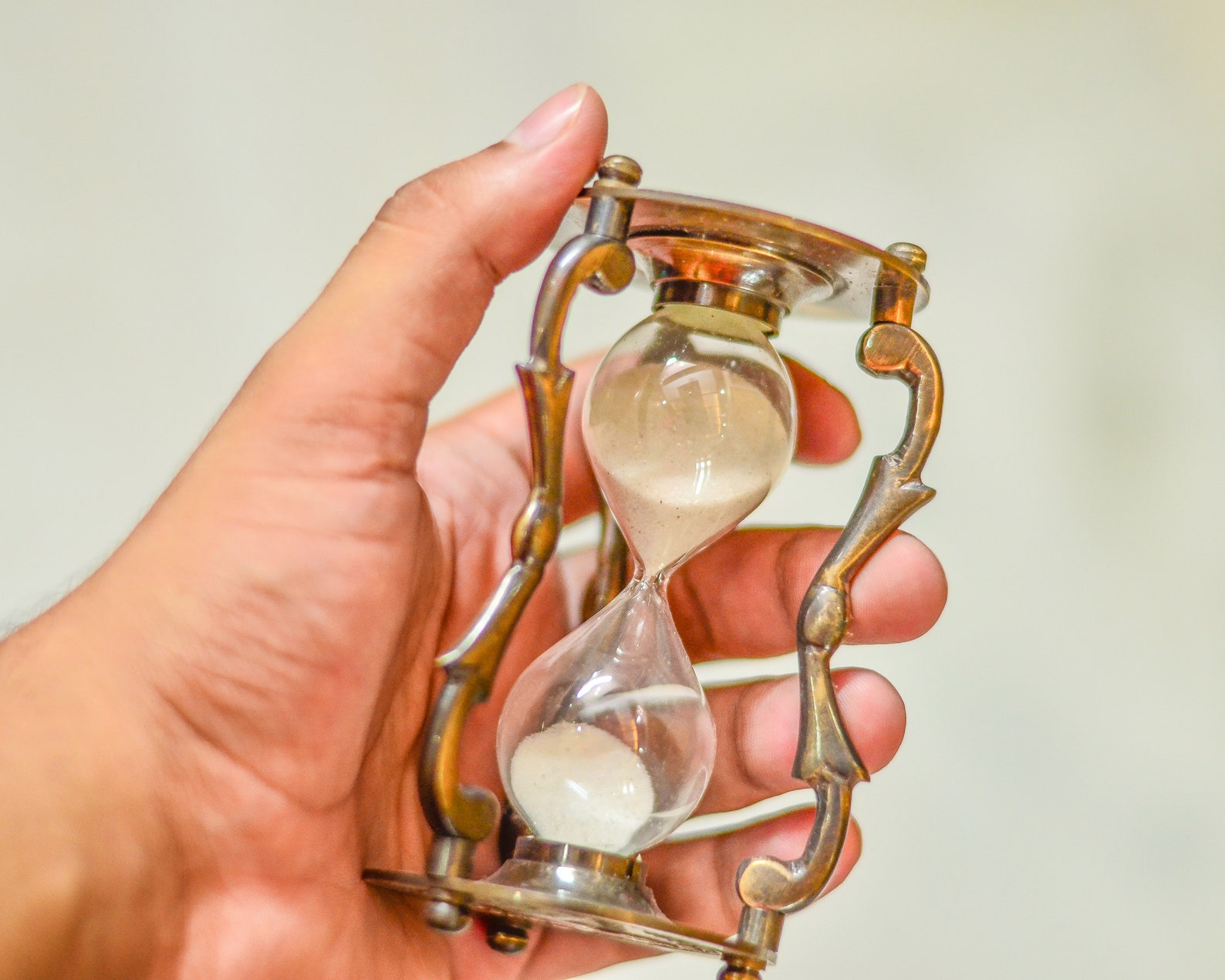 Personalized Sand Timer / Engraved Solid Brass and Wood Hour Glass Sand ...