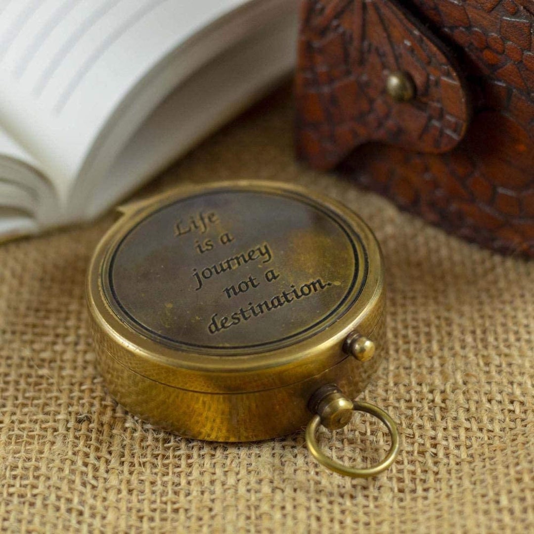 Engraved Compass, Personalized Bronze Compass, Working Compass ...