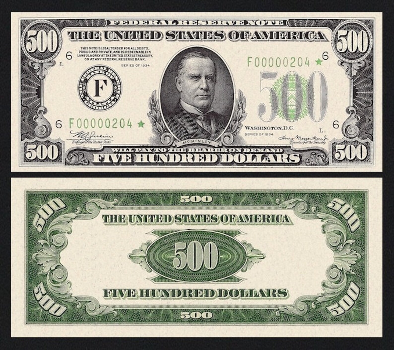 United States 5 10000 Dollars Federal Reserve Notes 1934 - Etsy
