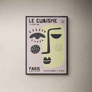 Le Cubisme - Abstract Poster - Exhibiton Poster - Mid-century - Minimal ...